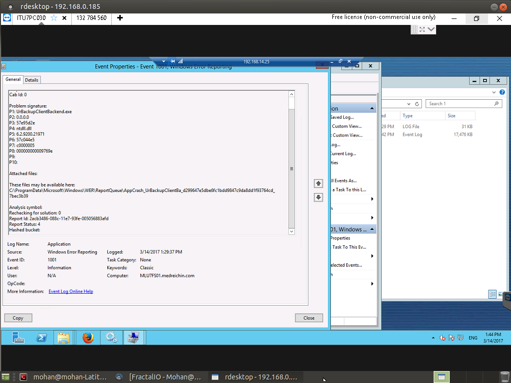 UrBackup client crashing on W2k12 - UrBackup - Discourse